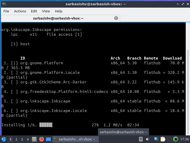 Cómo instalar Inkscape en una computadora Linux desde el repositorio de Flatpak