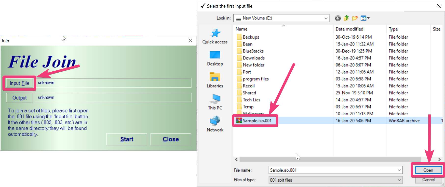 Cómo dividir y descomponer archivos en una computadora con Windows ...
