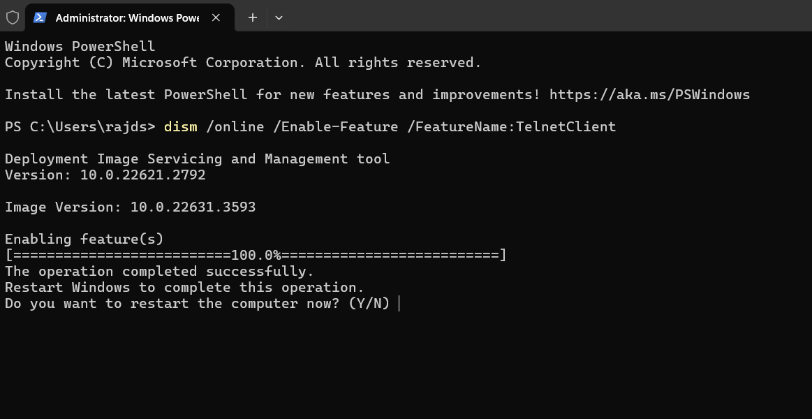 Cómo instalar el cliente Telnet en Windows 11 usando PowerShell ...
