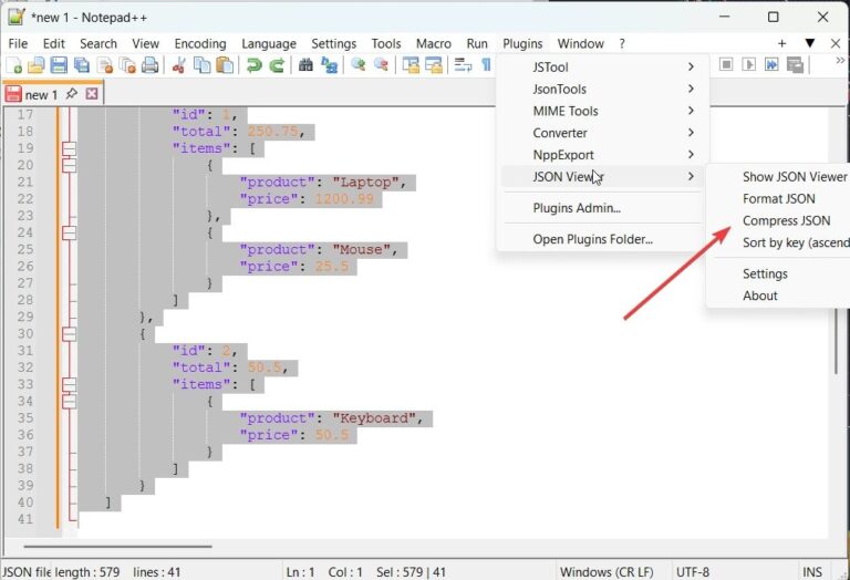 Cómo formatear JSON en Notepad ++ (guía paso a paso) - Tiempo de Frikis