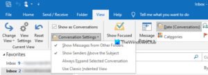 Cómo habilitar, deshabilitar y usar la vista de conversación en Outlook ...