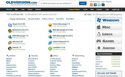 Lista de sitios web para descargar software de versión antigua para PC ...