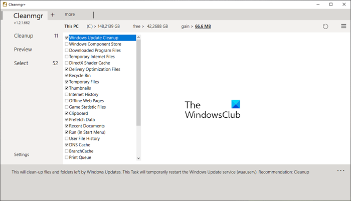Cleanmgr+ es una alternativa a la herramienta Liberador de espacio en ...