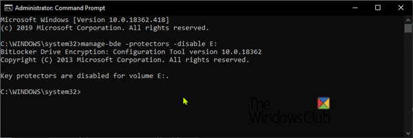 Cómo suspender o reanudar la protección de BitLocker para unidades en ...