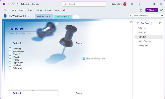 Cómo usar la aplicación OneNote en Windows 11/10