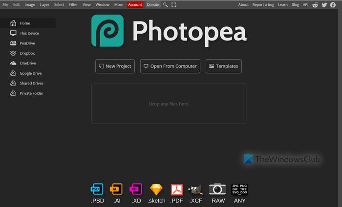 Photopea: herramienta online gratuita para editar archivos de imagen de ...