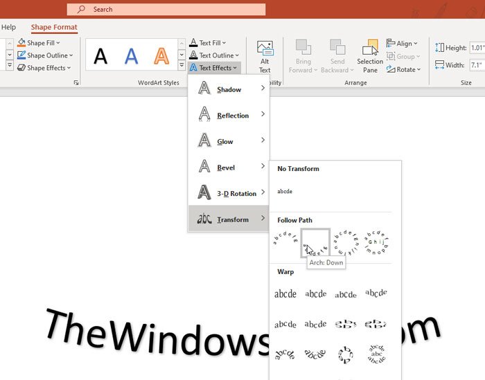 Cómo insertar texto curvo en PowerPoint usando WordArt - Tiempo de Frikis