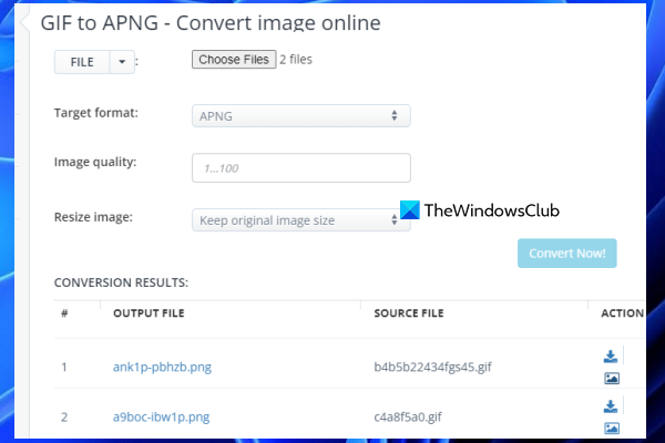 Cómo convertir GIF a APNG (PNG animado)