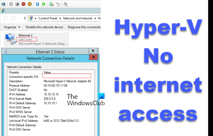Hyper-V Sin acceso a Internet en Windows 11/10 - Tiempo de Frikis