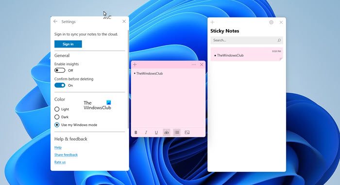 Notas adhesivas en Windows 11/10: Consejos para usar, guardar ...