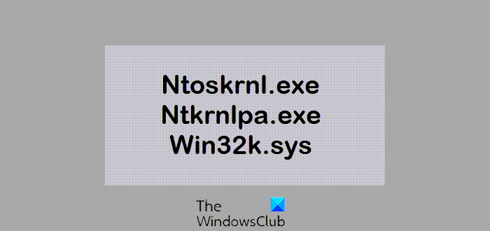 Ntoskrnl.exe, ntkrnlpa.exe, win32k.sys archivos explicados - Tiempo de ...