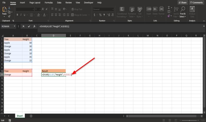 Cómo usar la función DVAR en Microsoft Excel - Tiempo de Frikis