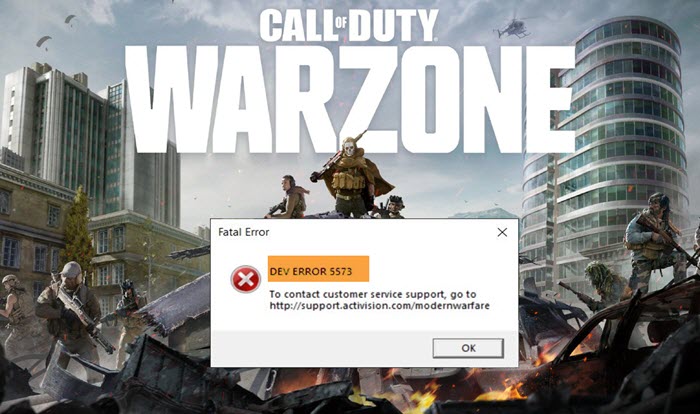 Código de error de desarrollo de Warzone de Call of Duty 5573 o 5763 ...
