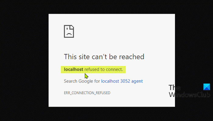 Localhost se negó a conectarse en Chrome en Windows 11