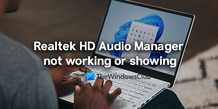 El administrador de audio Realtek HD no funciona ni se muestra en ...