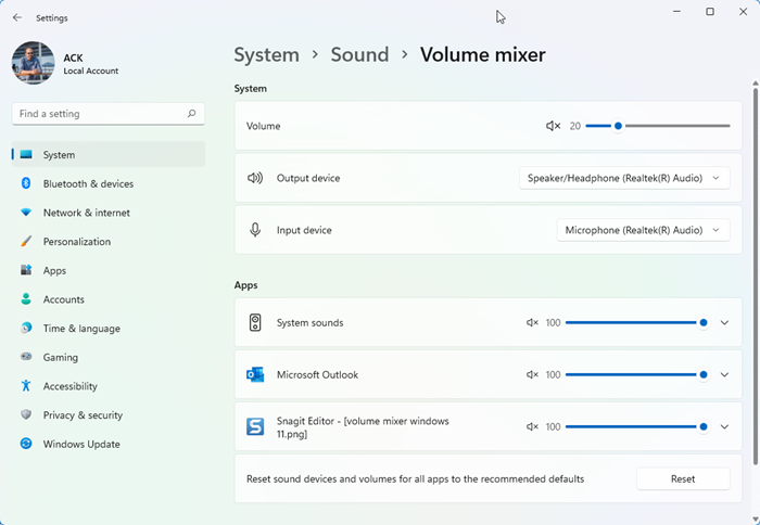 Cómo restaurar el antiguo mezclador de volumen en Windows 11