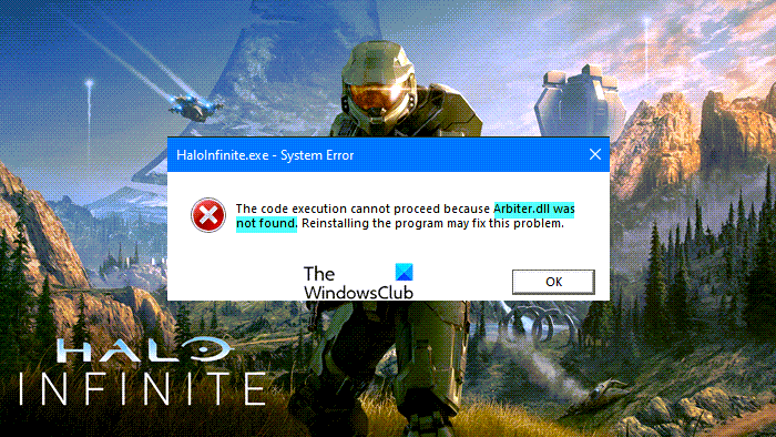 Fix Halo Infinite Arbiter.dll no se encontró error en Windows PC