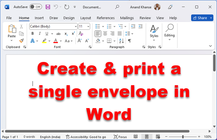 Cómo crear un sobre en Word y obtenerlo impreso