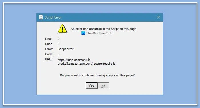 Cómo corregir el error de script en Windows 11/10