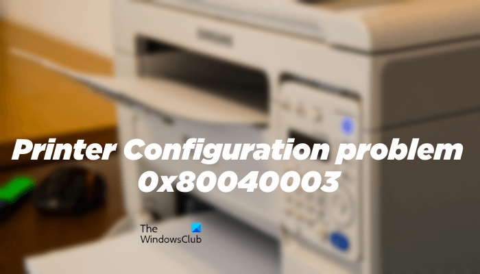Solucionar 0x80040003, problema de configuración inesperada de la ...