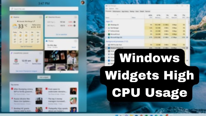 Arreglar widgets Uso de CPU alto en Windows 11 - Tiempo de Frikis