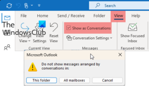 Cómo habilitar, deshabilitar y usar la vista de conversación en Outlook ...