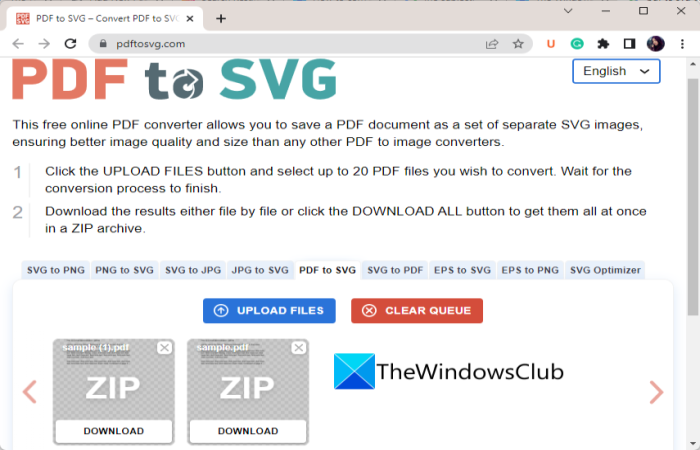 Cómo convertir formato de archivo PDF a SVG en Windows 11/10