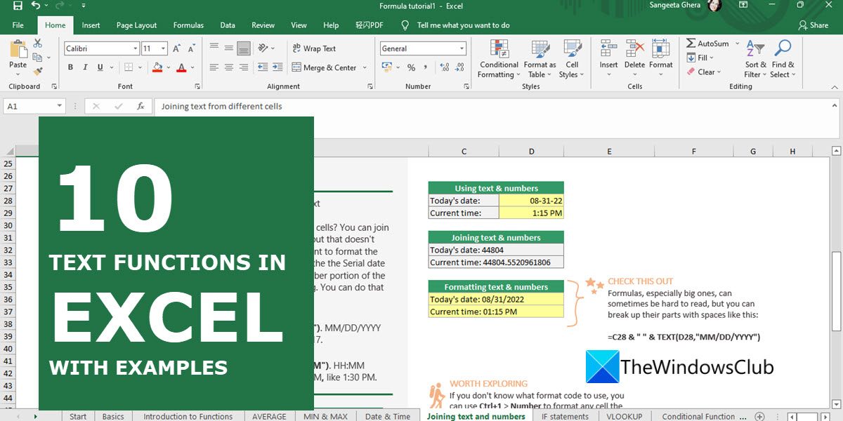 10 funciones de texto en Excel con ejemplos - Tiempo de Frikis