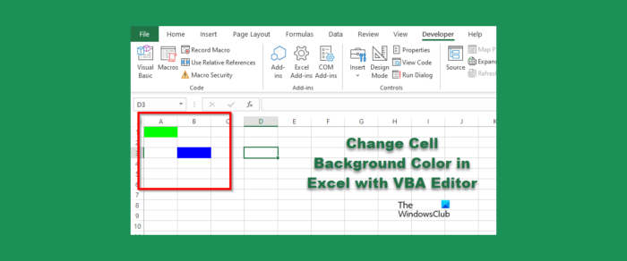 Cambiar el color de fondo celular en Excel con el editor VBA - Tiempo de Frikis