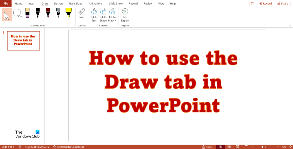 Cómo usar la pestaña Dibujar en PowerPoint para dibujar en diapositivas ...