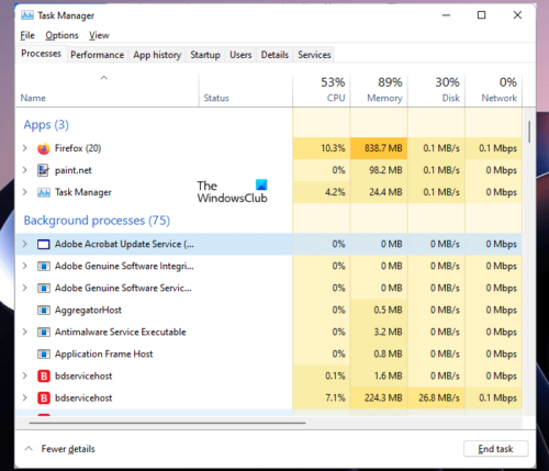 Cómo detener los procesos en segundo plano en Windows 11/10