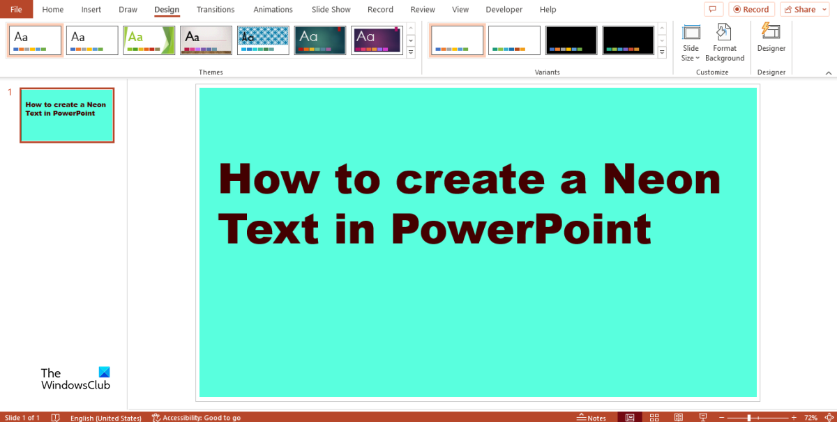 Cómo crear un texto de neón en PowerPoint