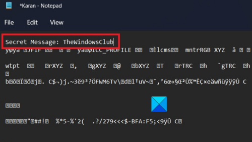Cómo escribir un mensaje de texto invisible en un archivo de imagen ...