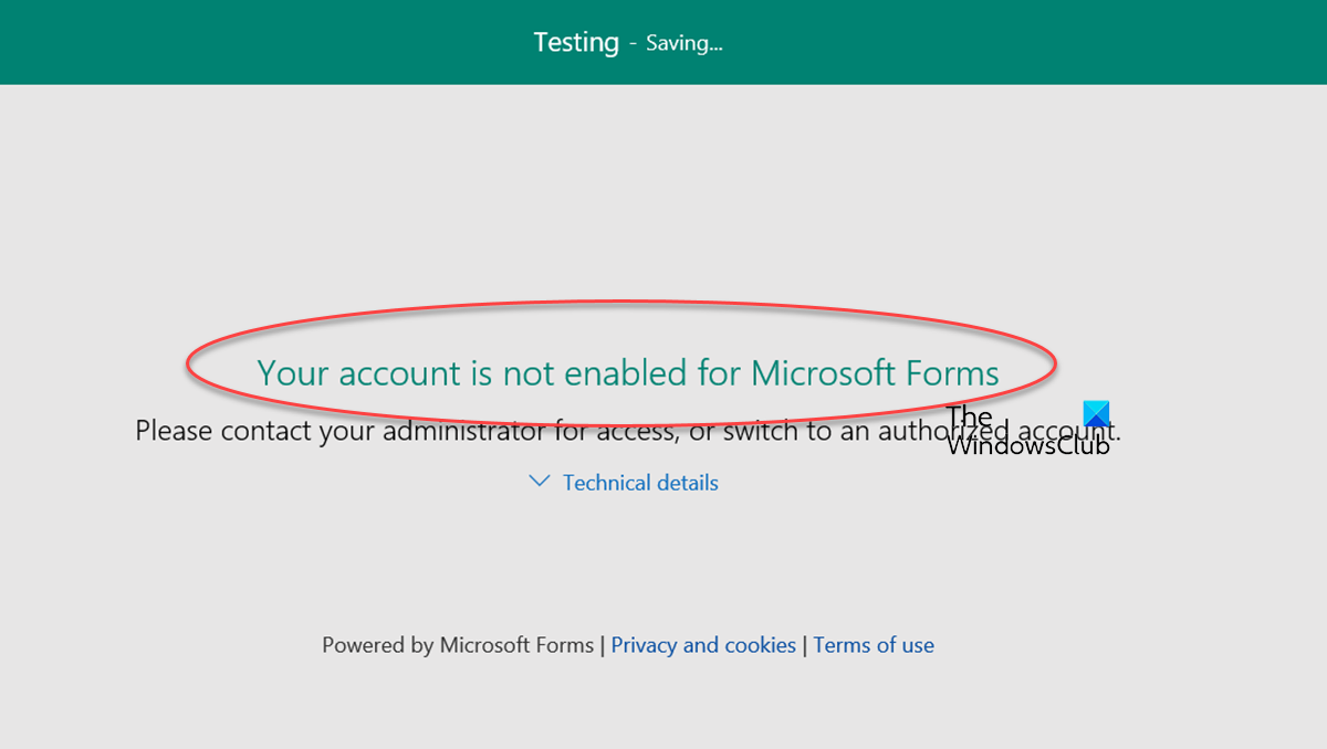 Su cuenta no está habilitada para Microsoft Forms - Tiempo de Frikis