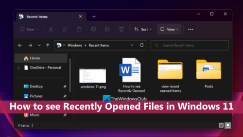 Cómo ver archivos abiertos recientemente en Windows 11/10 - Tiempo de ...