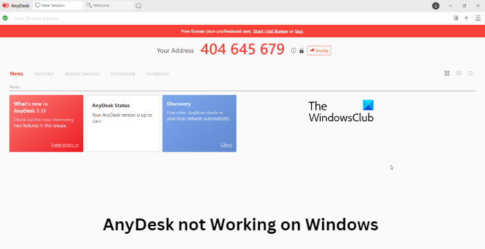 AnyDesk no funciona y sigue siendo desconectado en Windows 11/10 ...