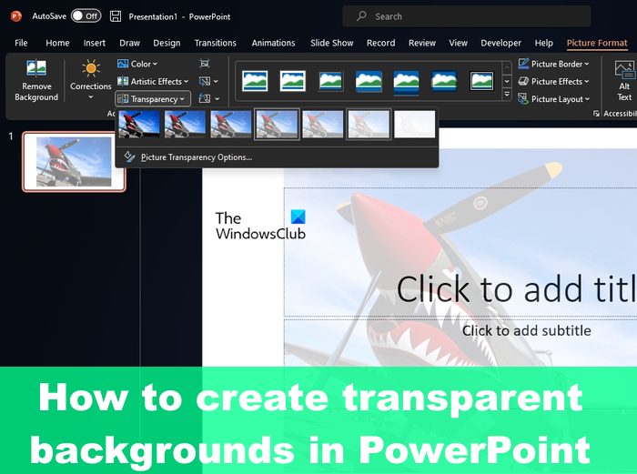 Cómo hacer que una imagen sea transparente en PowerPoint