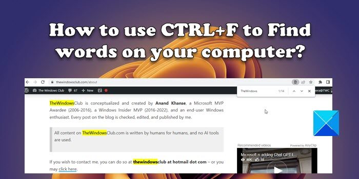 ¿Cómo usar CTRL+F para buscar palabras en tu computadora?