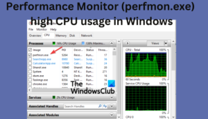 Alto uso de CPU del Monitor de rendimiento (perfmon.exe) en Windows 11/10 - Tiempo de Frikis