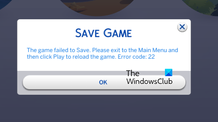 Corrige el código de error SIMS 4 22 - Tiempo de Frikis