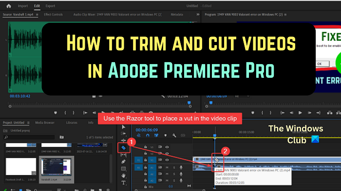 Cómo recortar y cortar vídeos en Premiere Pro - Tiempo de Frikis