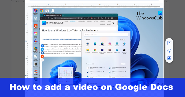 Cómo agregar un vídeo en Google Docs