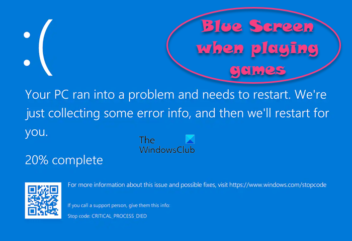 Arregle la pantalla azul cuando juegue en Windows PC