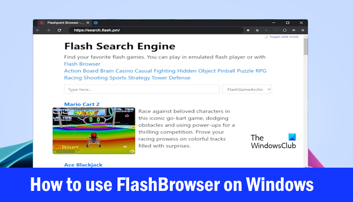 Cómo usar Flashbrowser en Windows 11