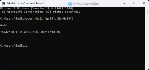Cómo generar un GUID (Identificador único global) en Windows 11 ...
