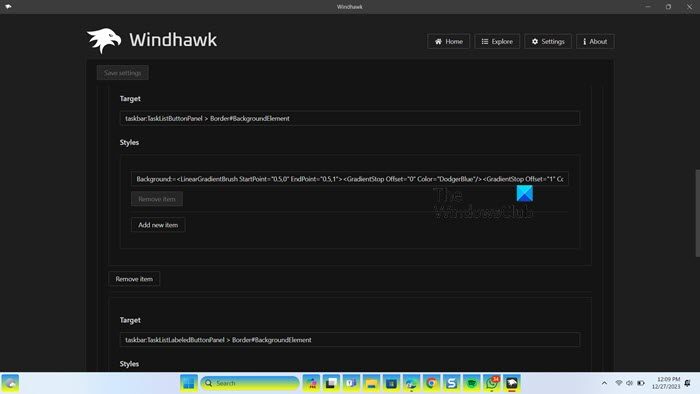 La barra de tareas de Windhawk le permite personalizar la barra de ...