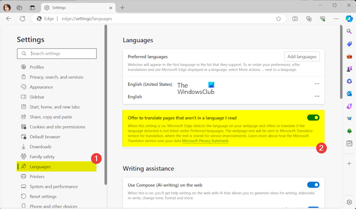 Microsoft Edge Auto Translator no funciona [Solucionar] - Tiempo de Frikis
