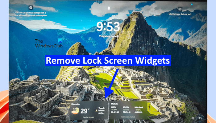 Cómo eliminar los widgets de la pantalla de bloqueo en Windows 11