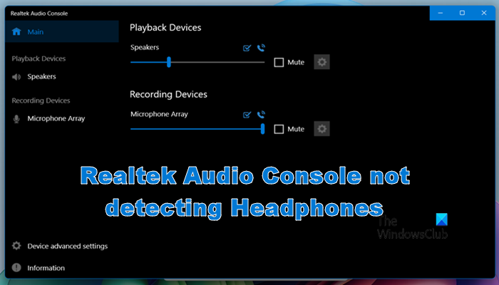 La consola de audio Realtek no detecta auriculares [Solución] - Tiempo ...