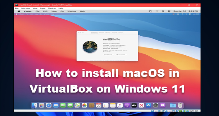 Windows 11'de VirtualBox'ta macOS nasıl kurulur